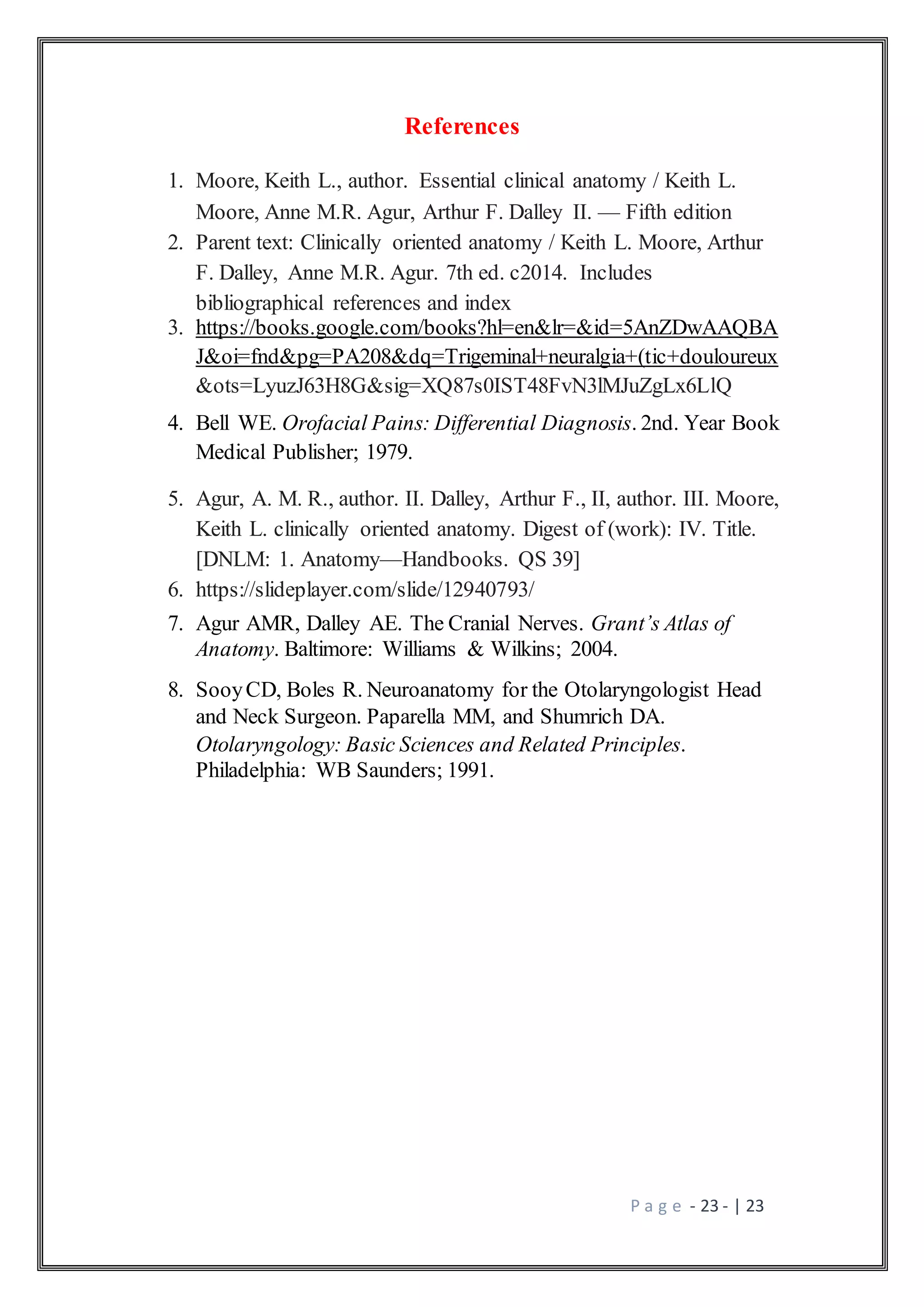 Trigeminal nerve the maxillary and the mandibular branches1 | DOCX ...