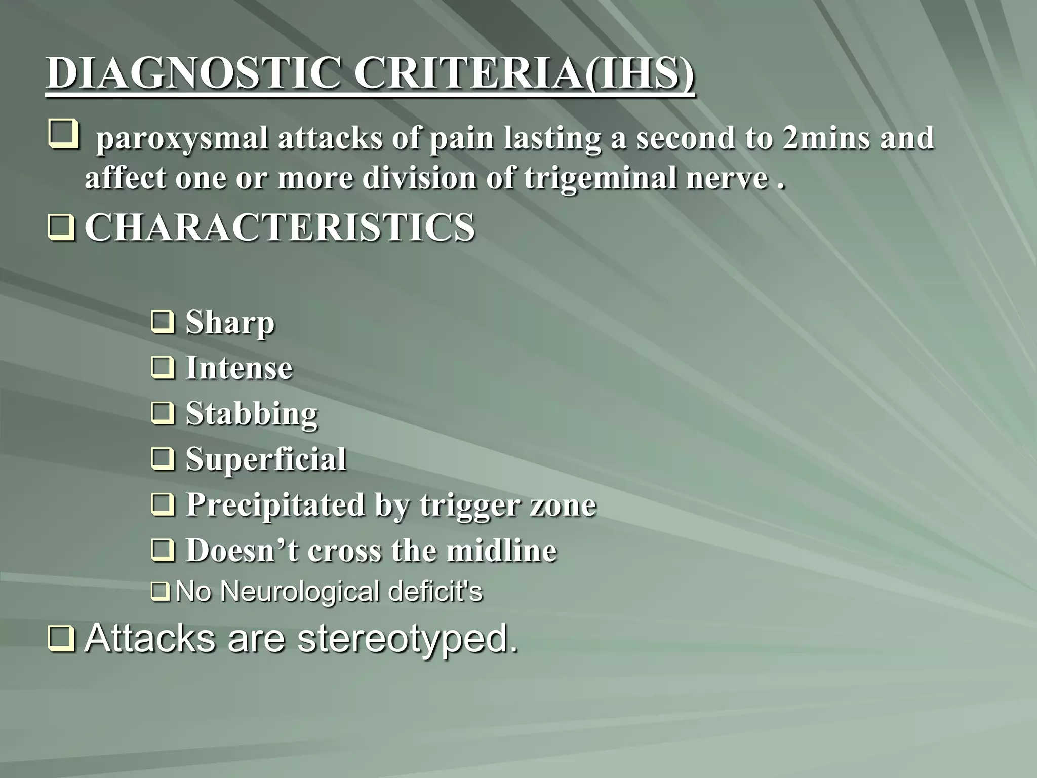 trigeminal neuralgia | PPTX