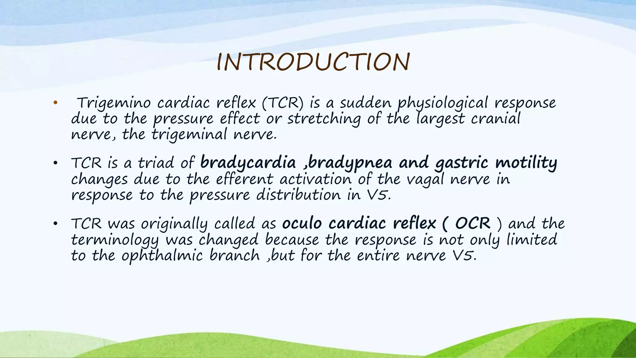 Trigemino cardiac reflex | PPTX