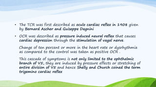 Trigemino cardiac reflex | PPTX