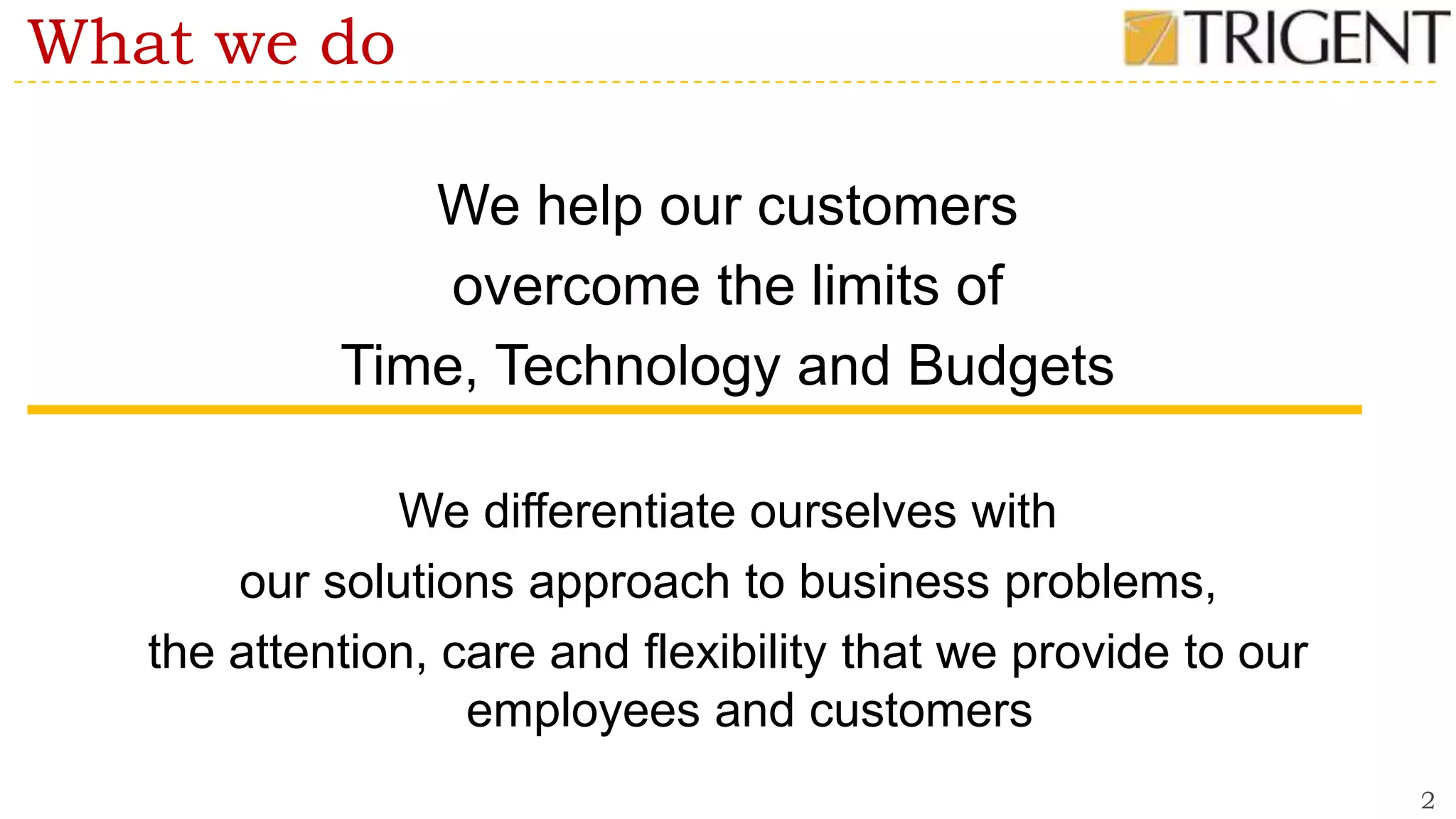 Trigent SharePoint expertise | PPTX