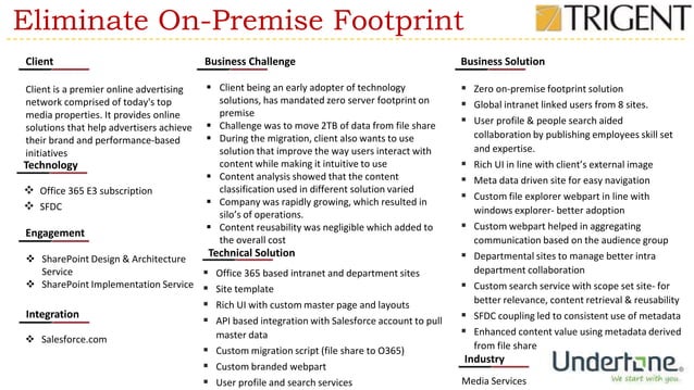 Trigent SharePoint expertise | PPTX | Computer Software and Applications | Computing