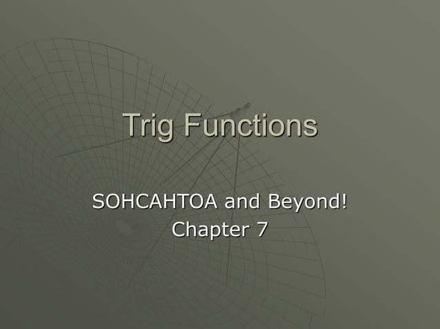 Trig functions | PPT