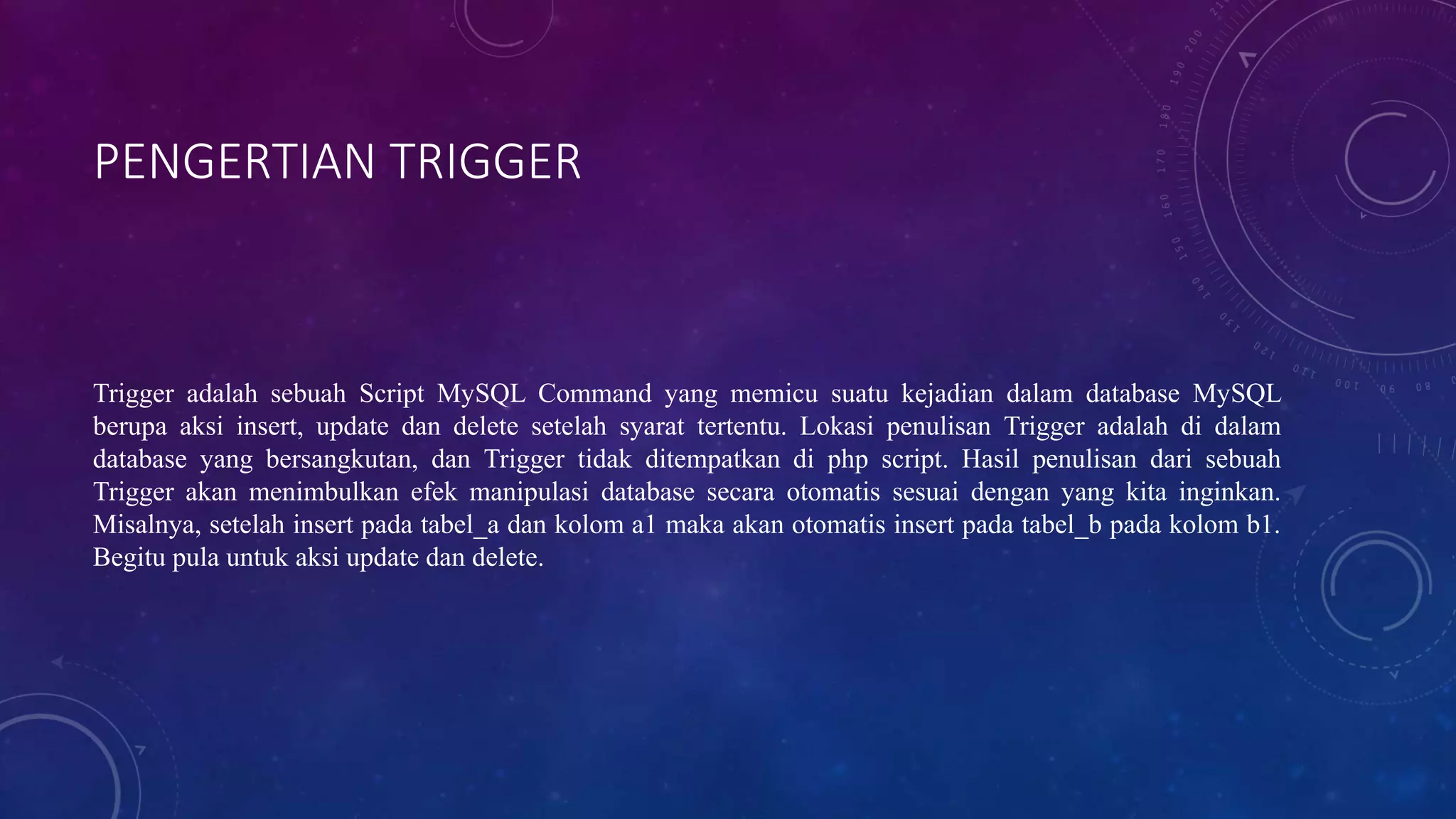 Cara membuat Trigger | PPT | Free download