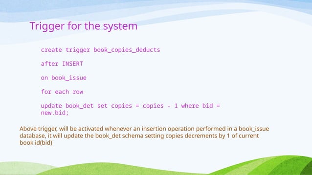 Trigger Database presentation powered by | PPT