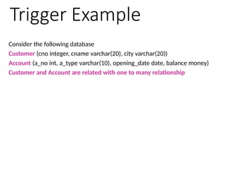 Trigger in Relational Database Management System | PPT