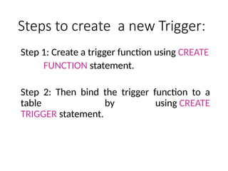 Trigger in Relational Database Management System | PPTX