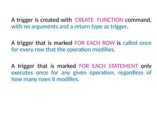 Trigger in Relational Database Management System | PPT
