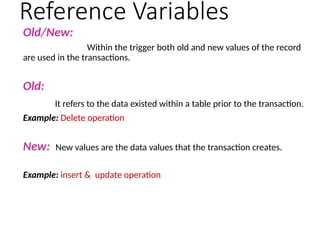 Trigger in Relational Database Management System | PPTX