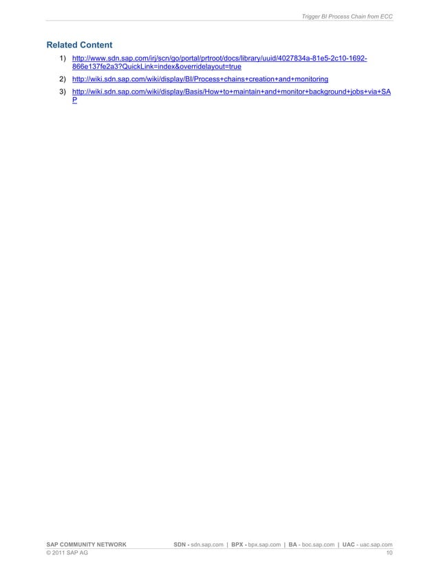 Trigger bi process chain from ecc | PDF | Programming Languages | Computing