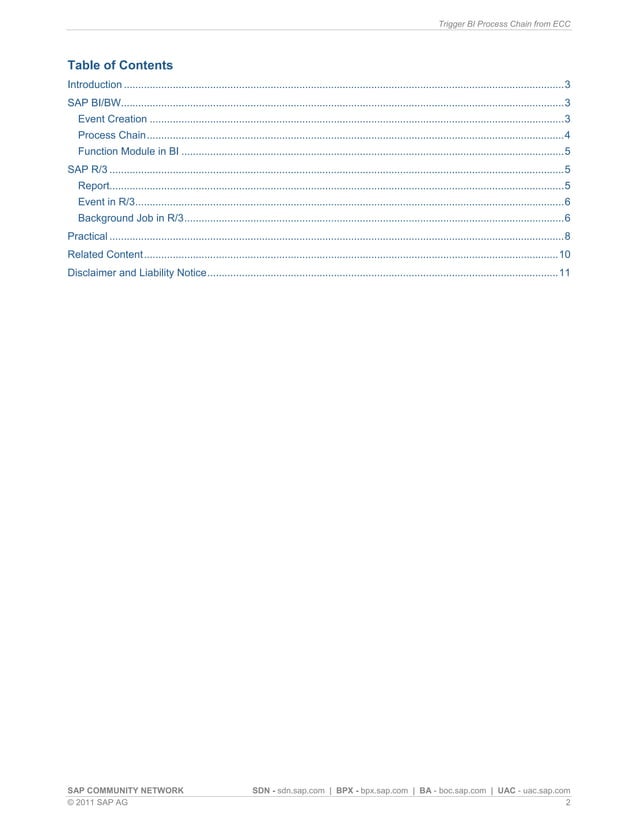 Trigger bi process chain from ecc | PDF | Programming Languages | Computing