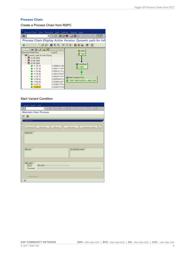 Trigger bi process chain from ecc | PDF | Programming Languages | Computing