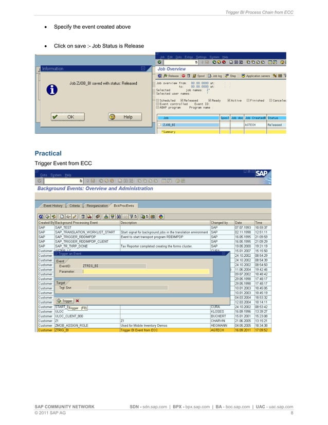 Trigger bi process chain from ecc | PDF | Programming Languages | Computing