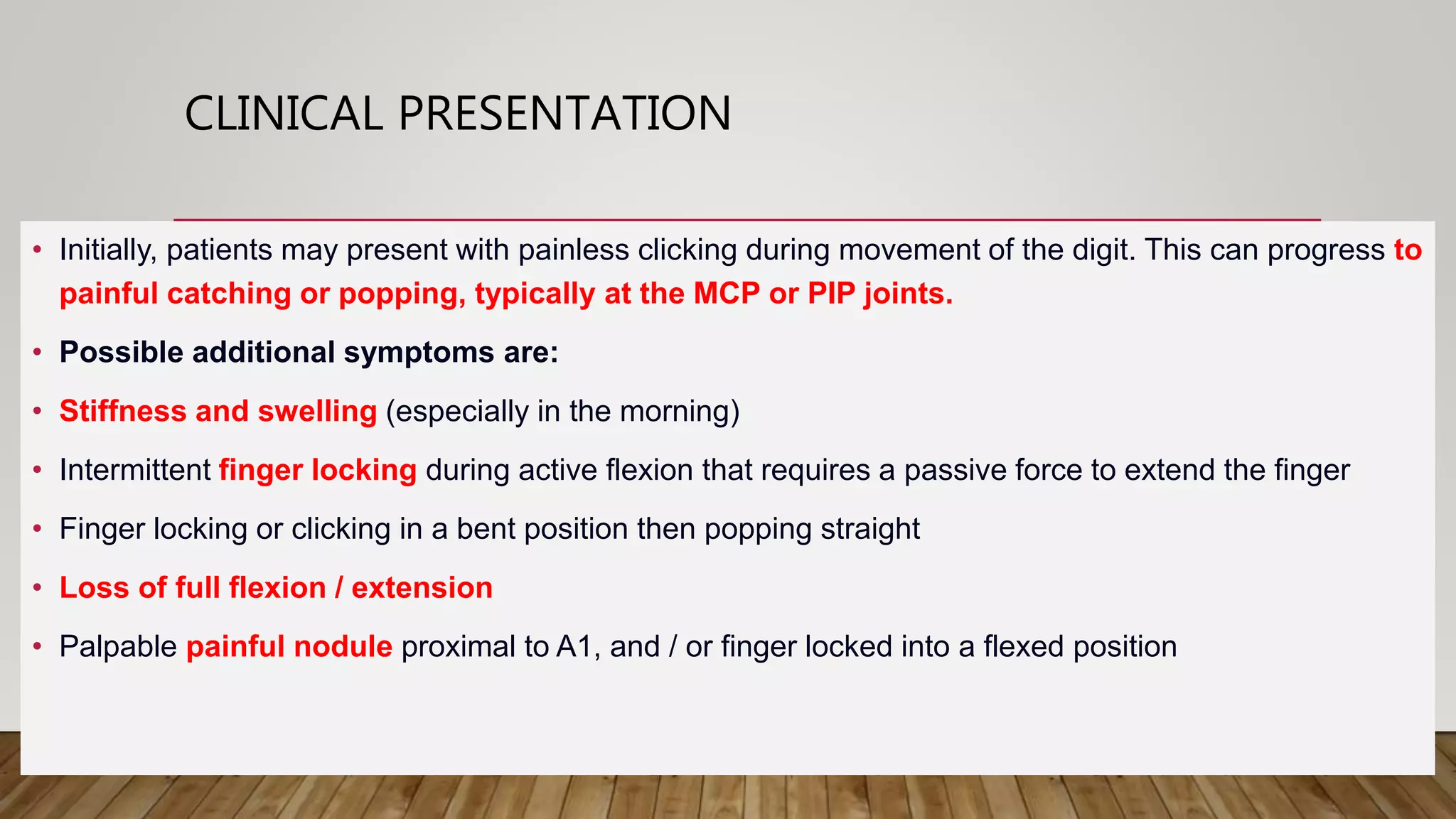 Trigger finger/ Stenosing tenosynovitis | PPTX