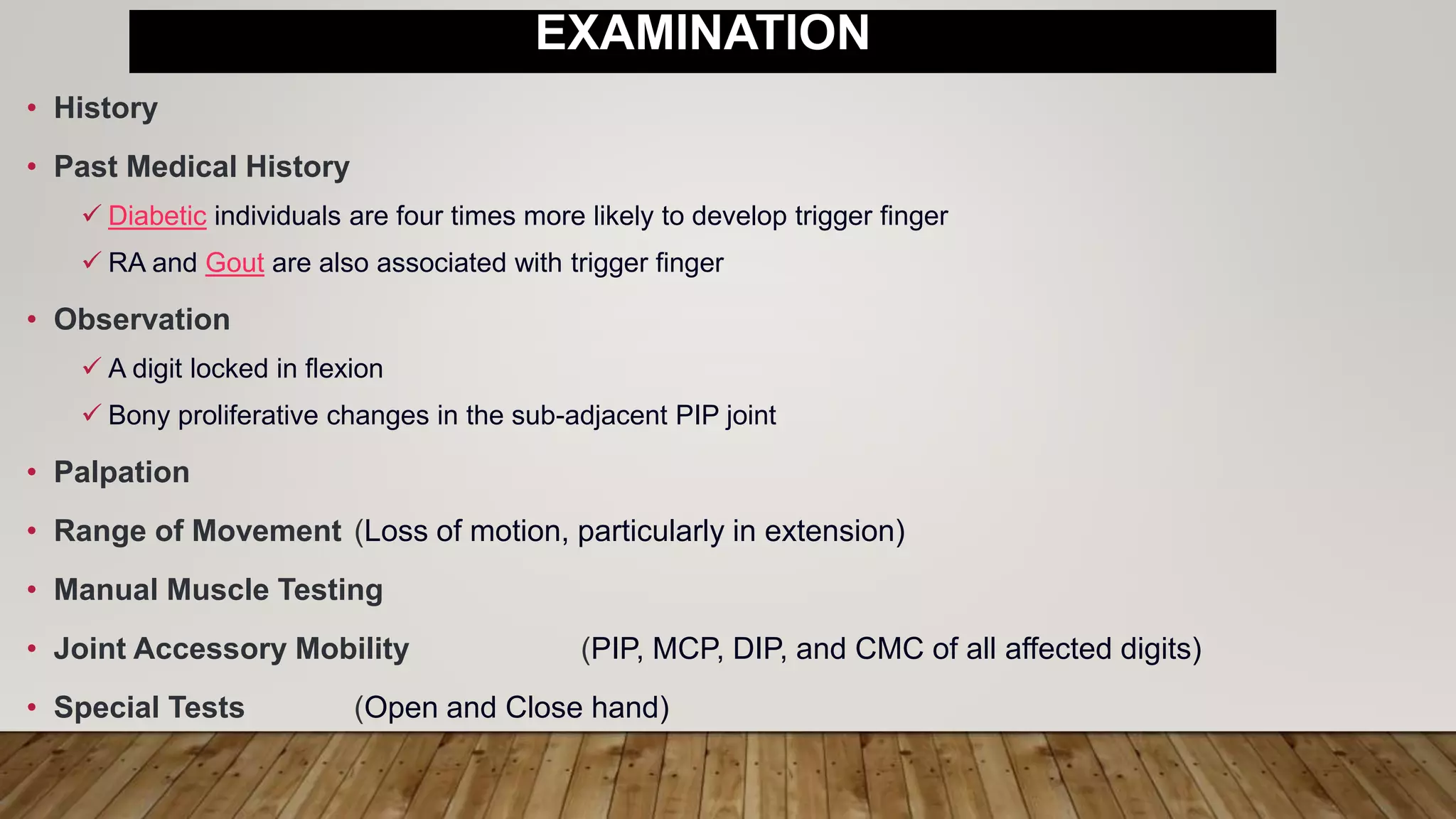 Trigger finger/ Stenosing tenosynovitis | PPTX