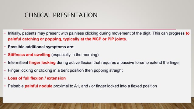 Trigger finger/ Stenosing tenosynovitis | PPTX