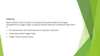 Trigger Finger.pptx | Physical Therapy | Wellness