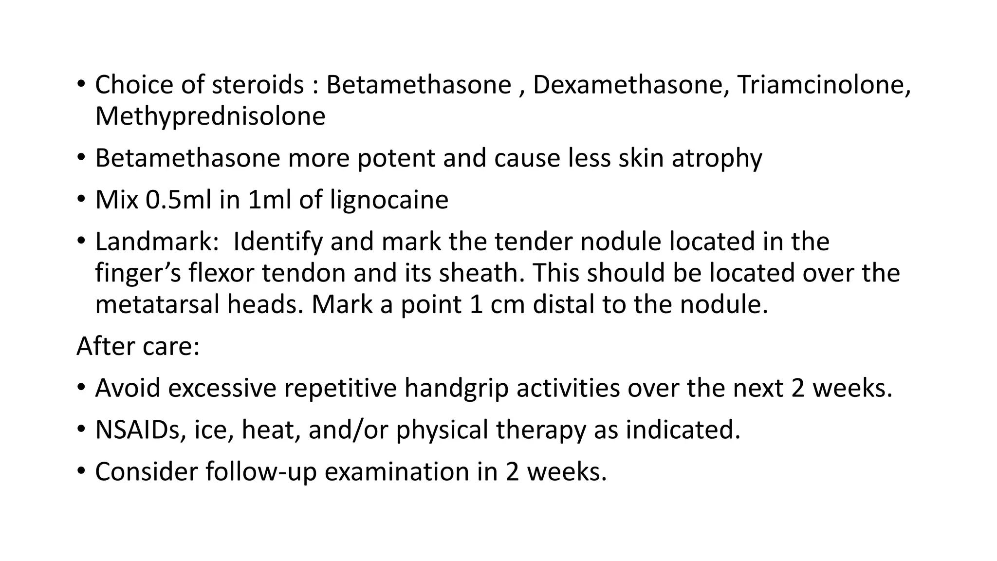Trigger Finger - with glucocorticoid injection | PPTX
