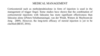 Physiotherapy management of trigger finger ppt by Oluwadamilare ...