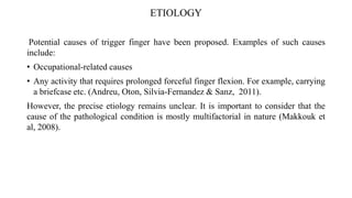 Physiotherapy management of trigger finger ppt by Oluwadamilare ...