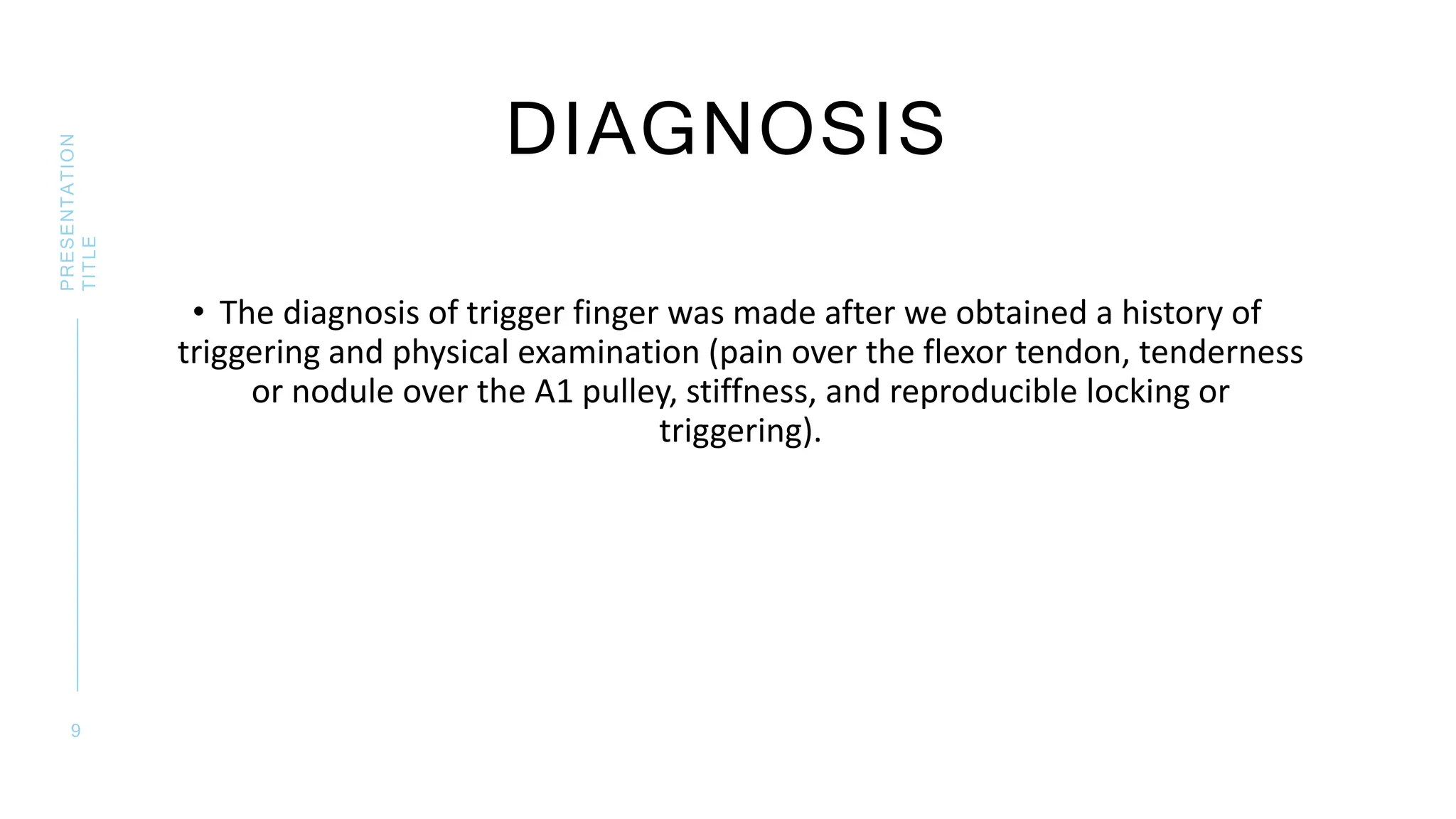 Trigger Finger Injection Power Poin Pptx Free Download