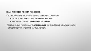 Trigger Finger (Stenosing Flexor Tenosynovitis) physiotherapy ...