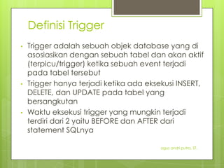 Trigger Database | PPTX