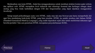 Sejarah Internet, Intranet, WWW, dan HTML (dalam Bahasa Indonesia) | PPT
