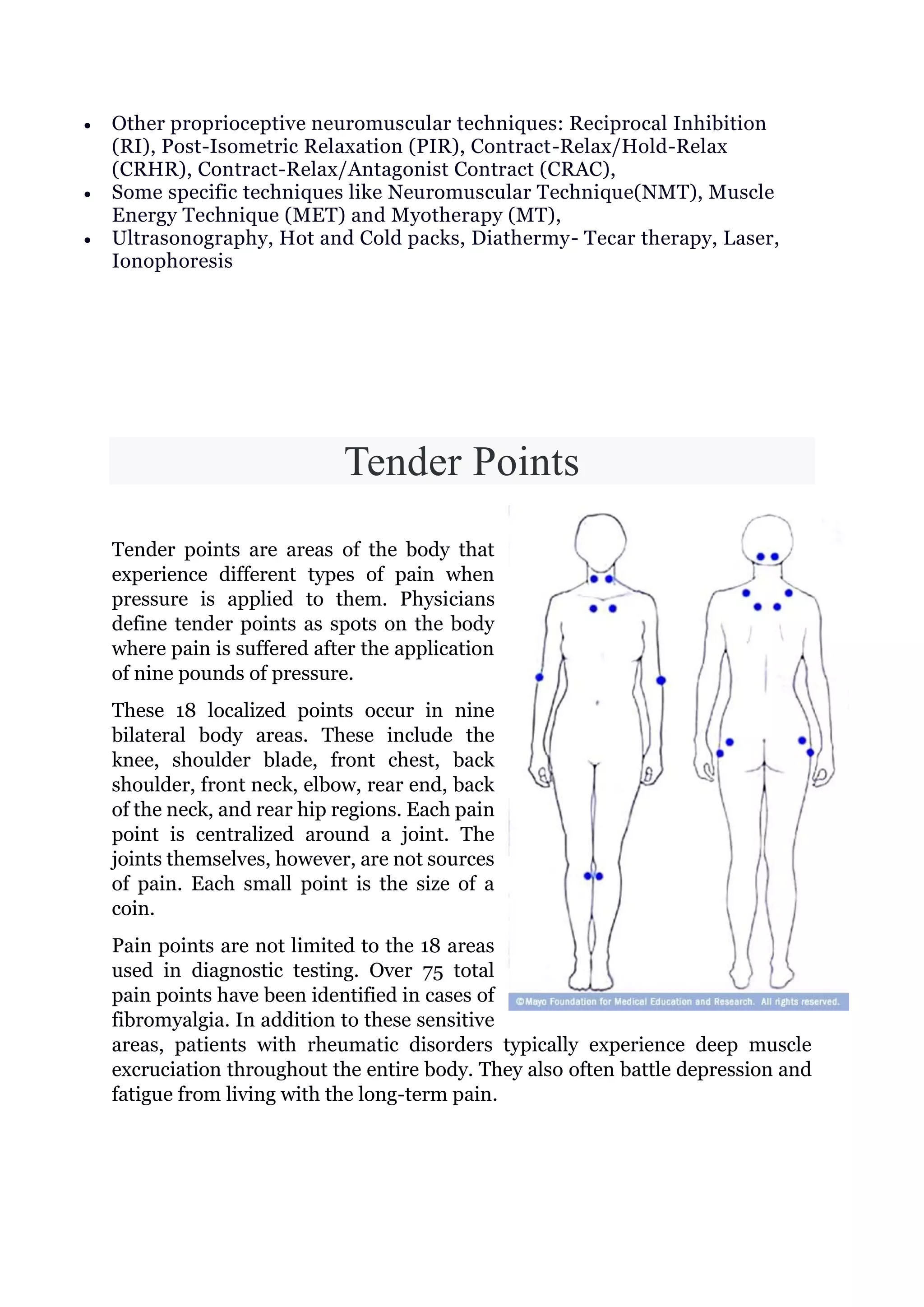 Trigger points & Tender Points | PDF
