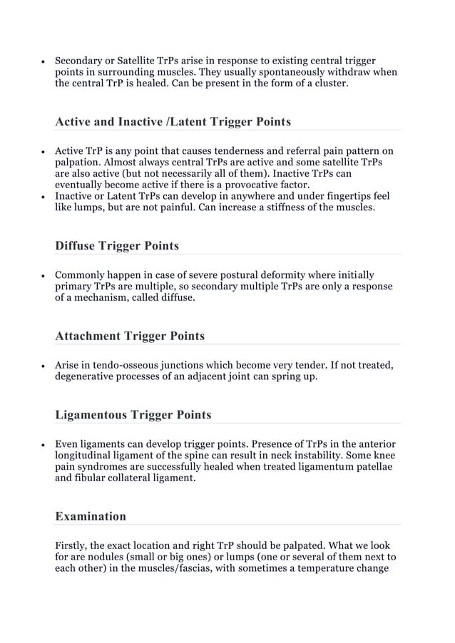 Trigger points & Tender Points | PDF | Physical Therapy | Wellness