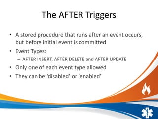SQL Triggers | PPT