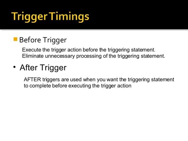 Database Triggers