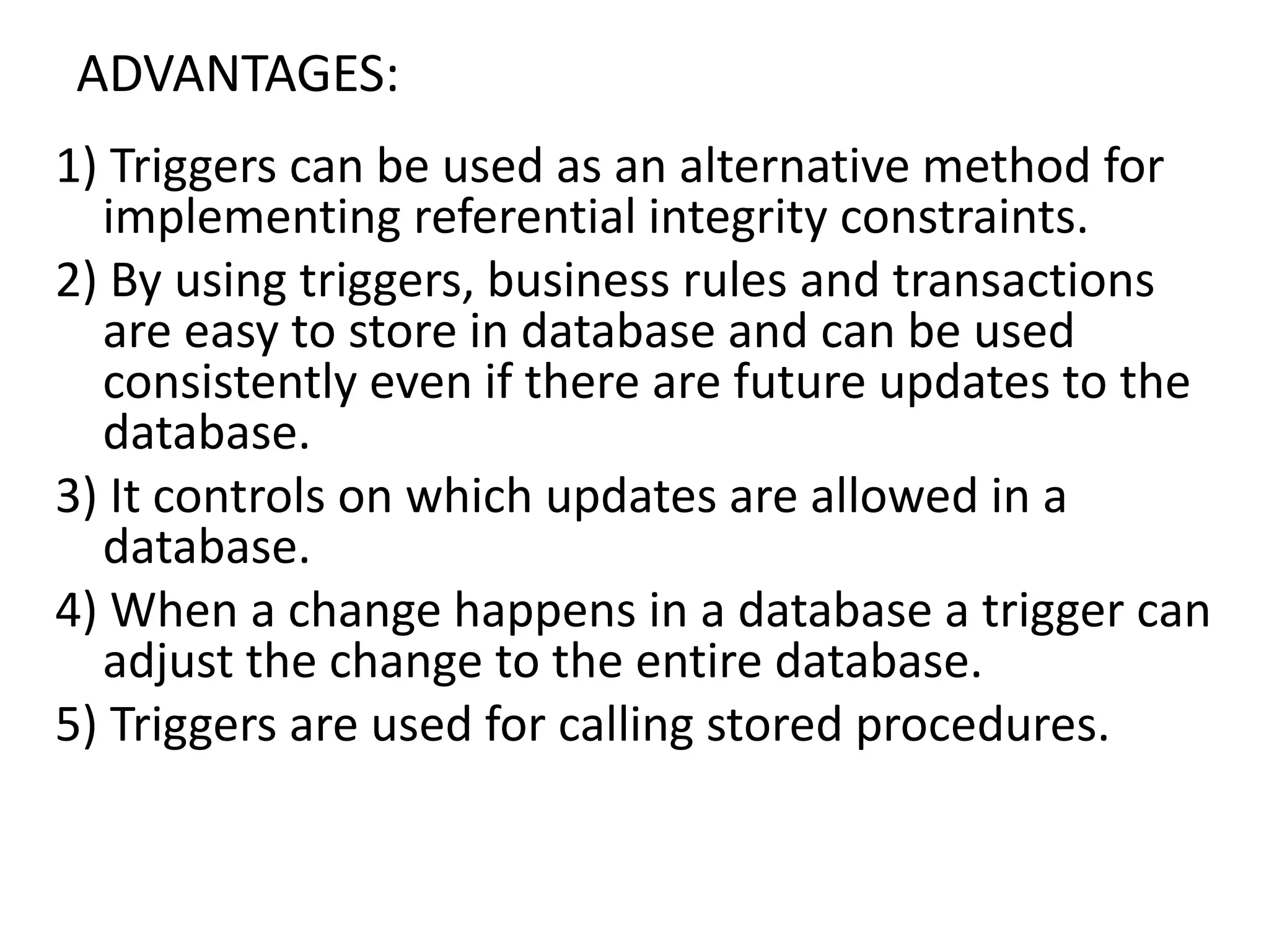Triggers | PPT