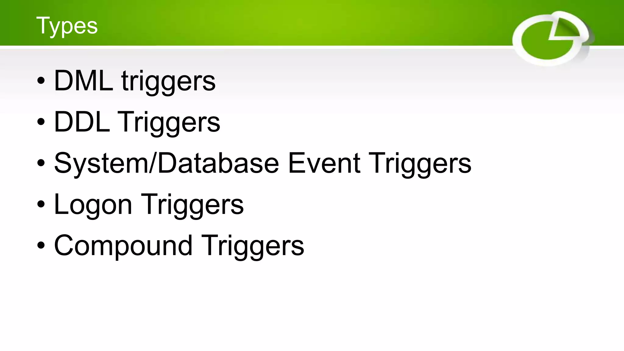 Triggers | PPT