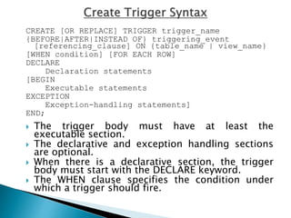 Triggers | PPTX