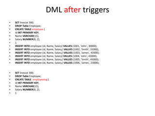 triggers.pptx | Databases | Computer Software and Applications