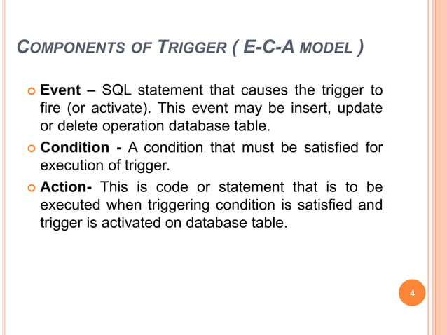 TRIGGERS IN DATABASE MANAGEMENT SYSTEM.ppt TRIGGERS IN DATABASE MANAGEMENT SYSTEM.ppt