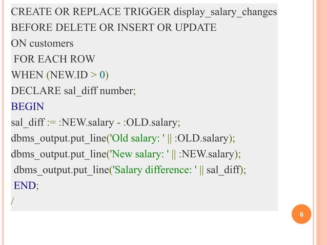TRIGGERS IN DATABASE MANAGEMENT SYSTEM.ppt