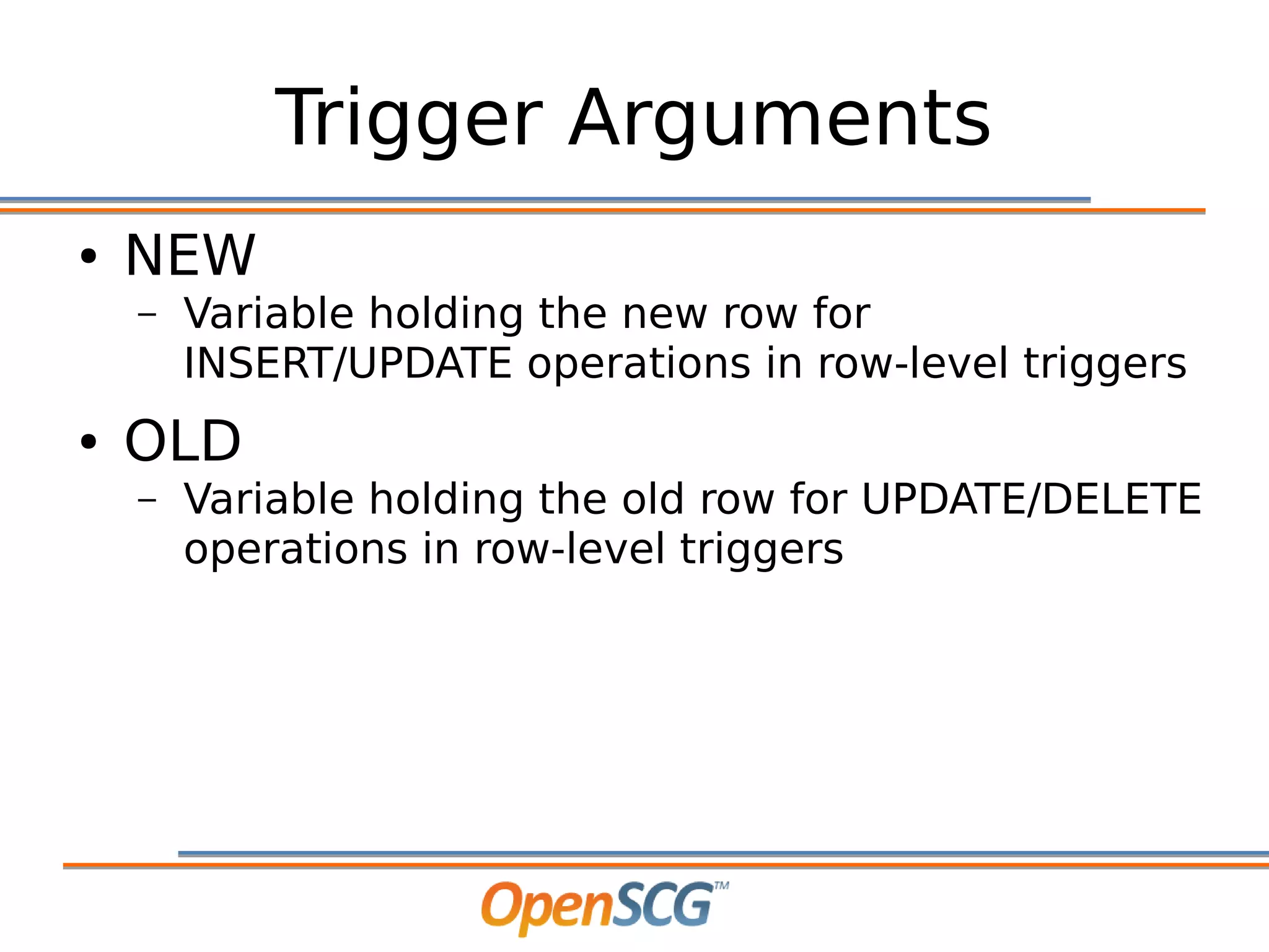 An Introduction To PostgreSQL Triggers | PDF
