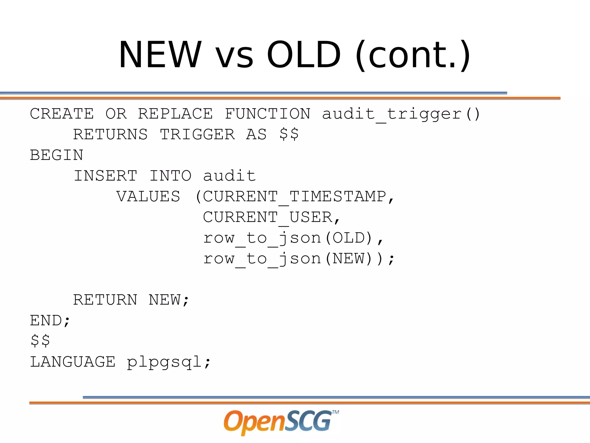 An Introduction To PostgreSQL Triggers | PDF