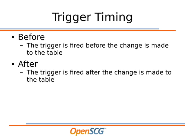 An Introduction To PostgreSQL Triggers | PPT