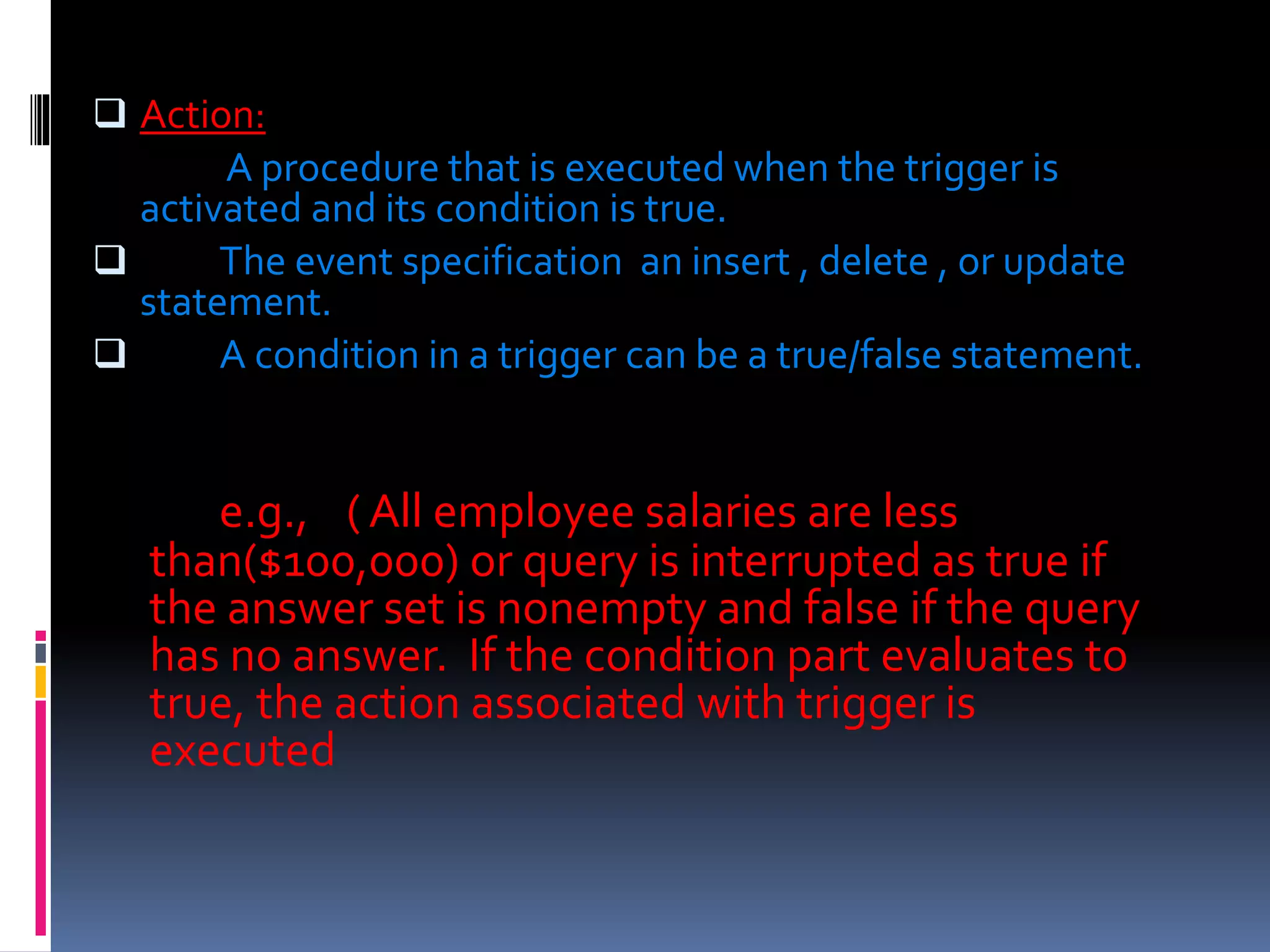 Triggers And Active Database Pdf Databases Computer Software And Applications