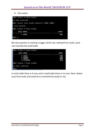Triggers In Plsql Pdf