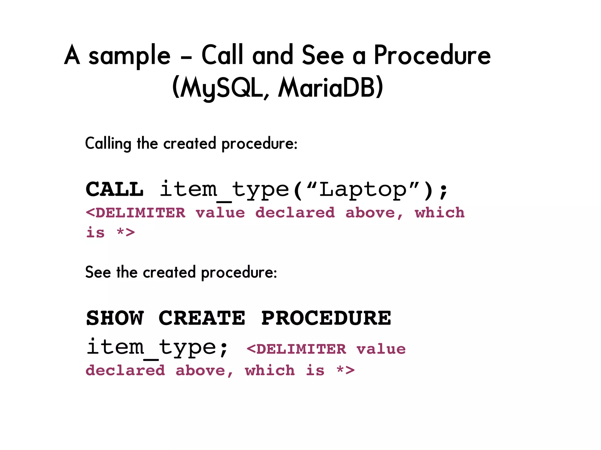 Triggers and Stored Procedures | PDF Triggers and Stored Procedures | PDF