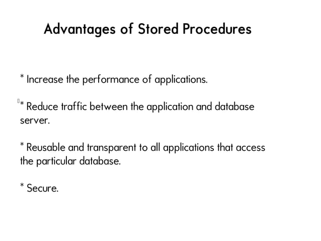 Triggers And Stored Procedures Ppt