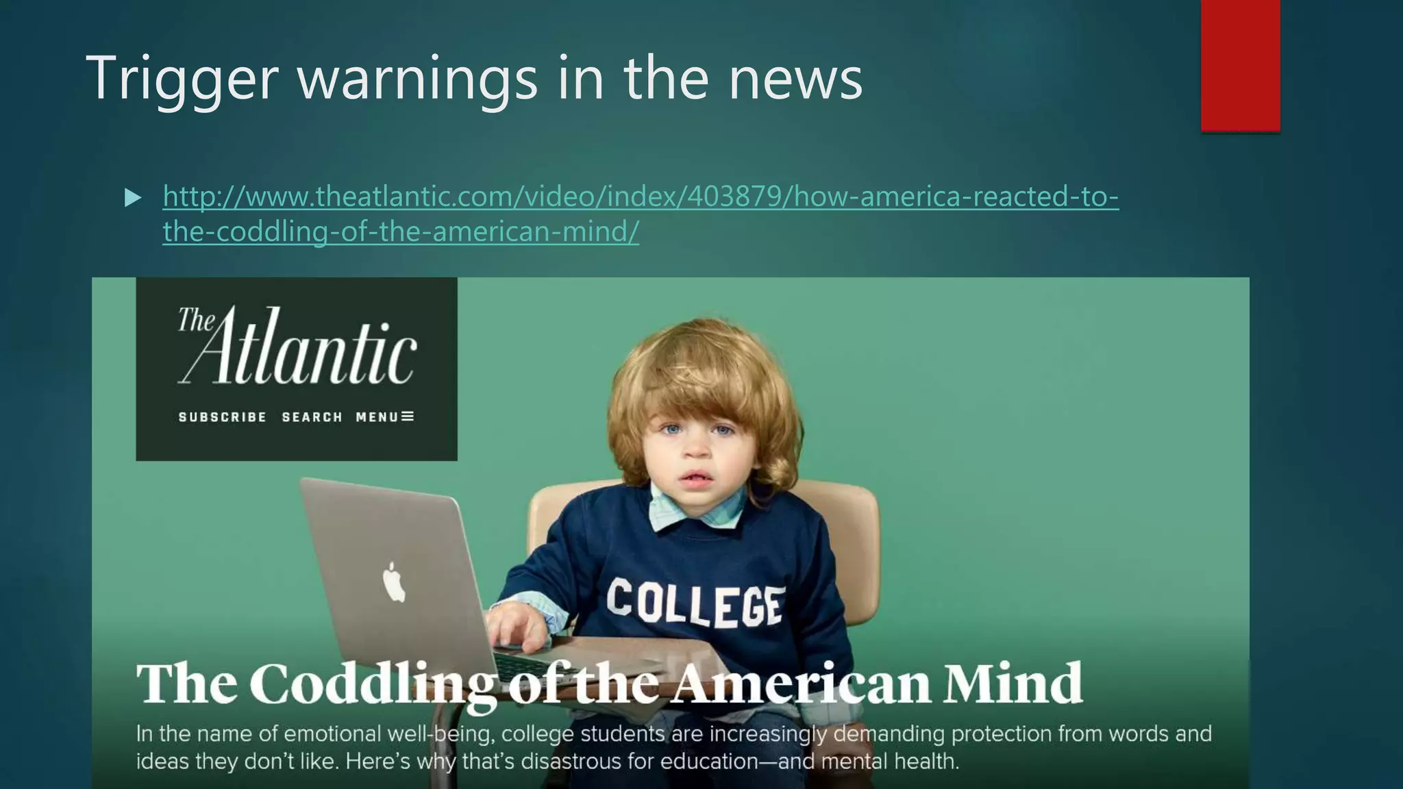 Trigger warnings presentation | PPTX