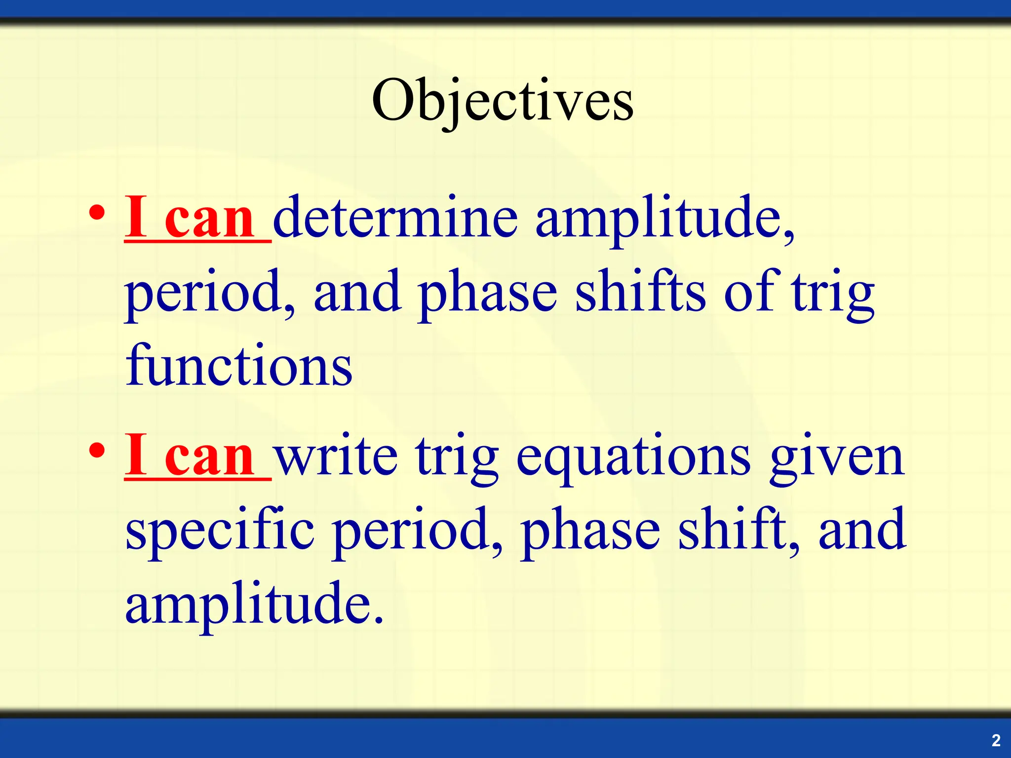 trigonometry amplitude and period explanation | PPT
