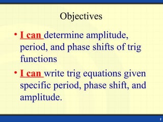 trigonometry amplitude and period explanation | PPT