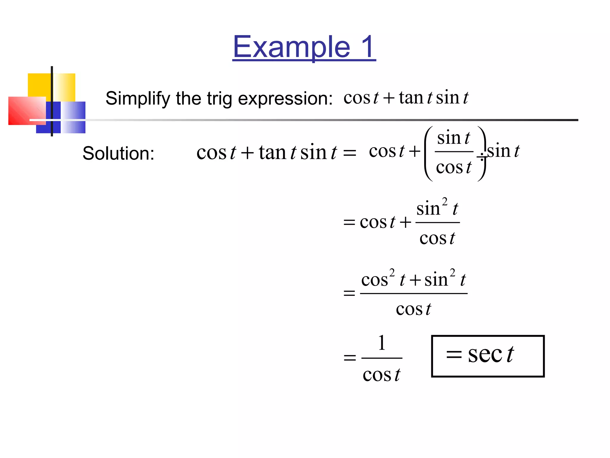 Trig identities | PPT