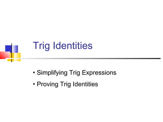 Trig identities | PPT